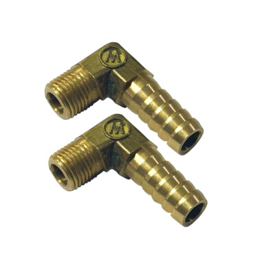 M8 or M10 90 Degree Fuel Hose Union 1/8NPT to 8mm or 10mm Push On ...