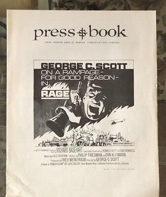 RAGE (1972) George C. Scott Pressbook | eBay