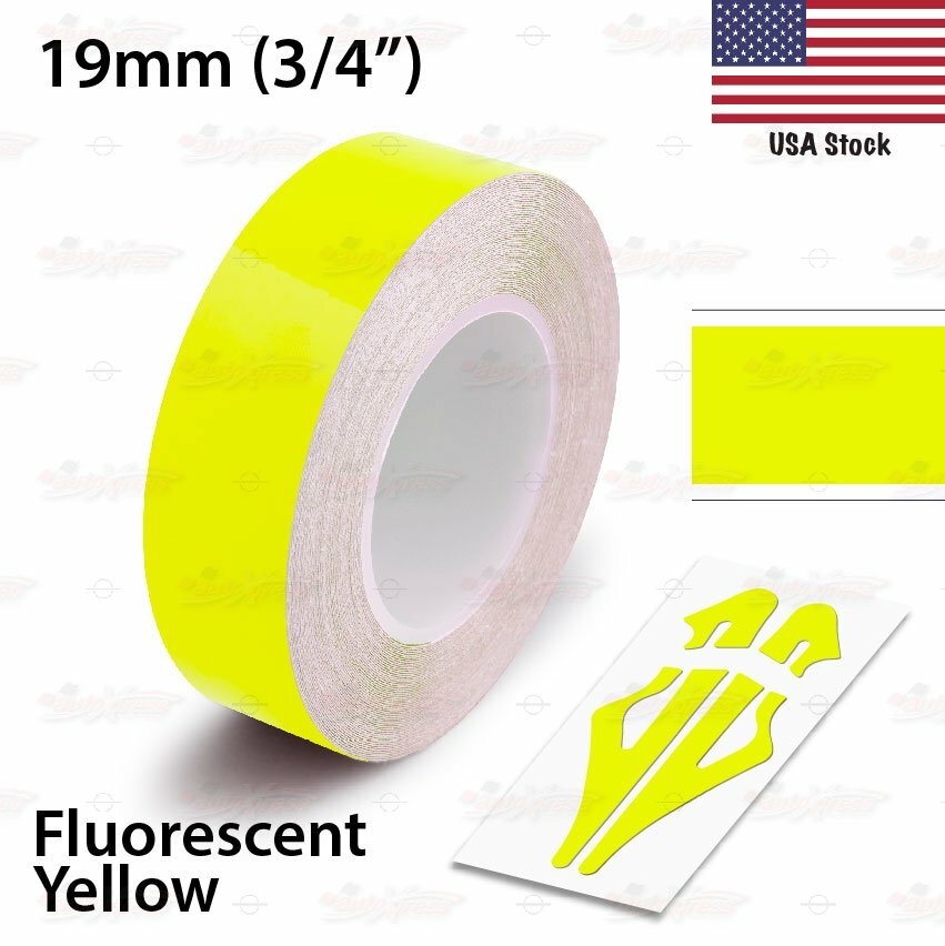 BRIGHT YELLOW Vinyl Pinstriping Pin Stripe Car Motorcycle Tape Decal ...