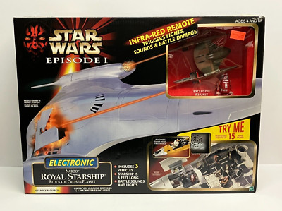 1999 Hasbro Episode 1 Star Wars Electronic NABOO ROYAL STARSHIP ...