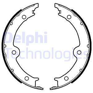 Delphi LS2131 Parking Brake Brake Shoe Set for sale online | eBay