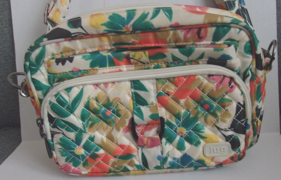 Lug Carousel XL Crossbody Bag Purse Multi Color Floral RFID Blocking ...
