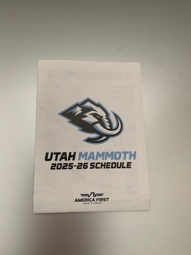 2025-26 Utah Mammoth NHL Hockey Schedule - America First Credit Union ...
