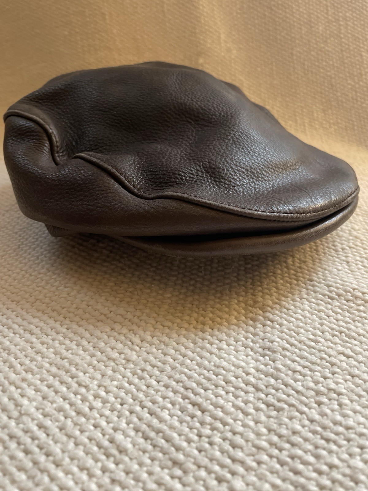 RARE VTG Orvis Deerskin Leather Driving Newsboy Flap … - Gem