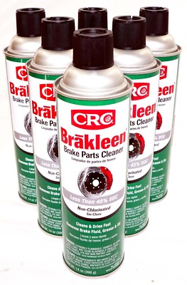 6 Pack CRC Brakleen Brake Parts Cleaner Non Chlorinated 14oz Low VOC ...