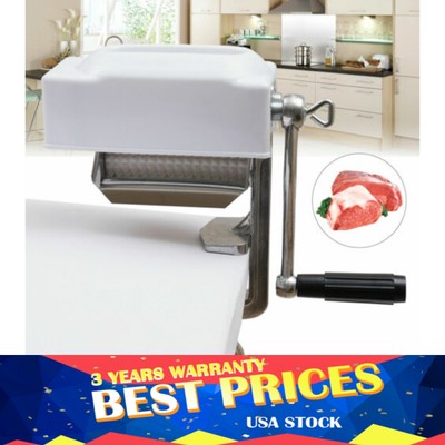 Meat Tenderizer Hand Crank Flatten Butcher Tool Cuber Steak Machine ...