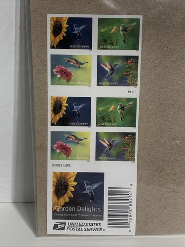 USPS GARDEN DELIGHTS HUMMINGBIRD 2024 DS BOOKLETS OF 20 (FOREVER ...