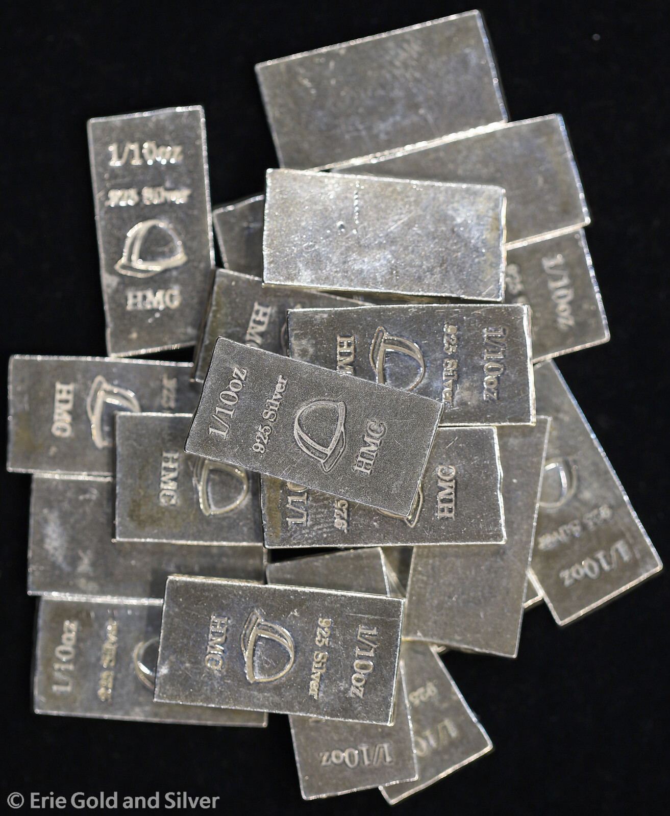 HMC Heavy Metal Construction 20pc Hard Hat 1/10 oz Sterling Silver Bar ...