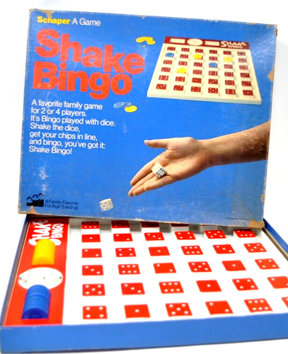 Vintage 1977 SHAKE BINGO Game COMPLETE Schaper Age 5 and up Family ...