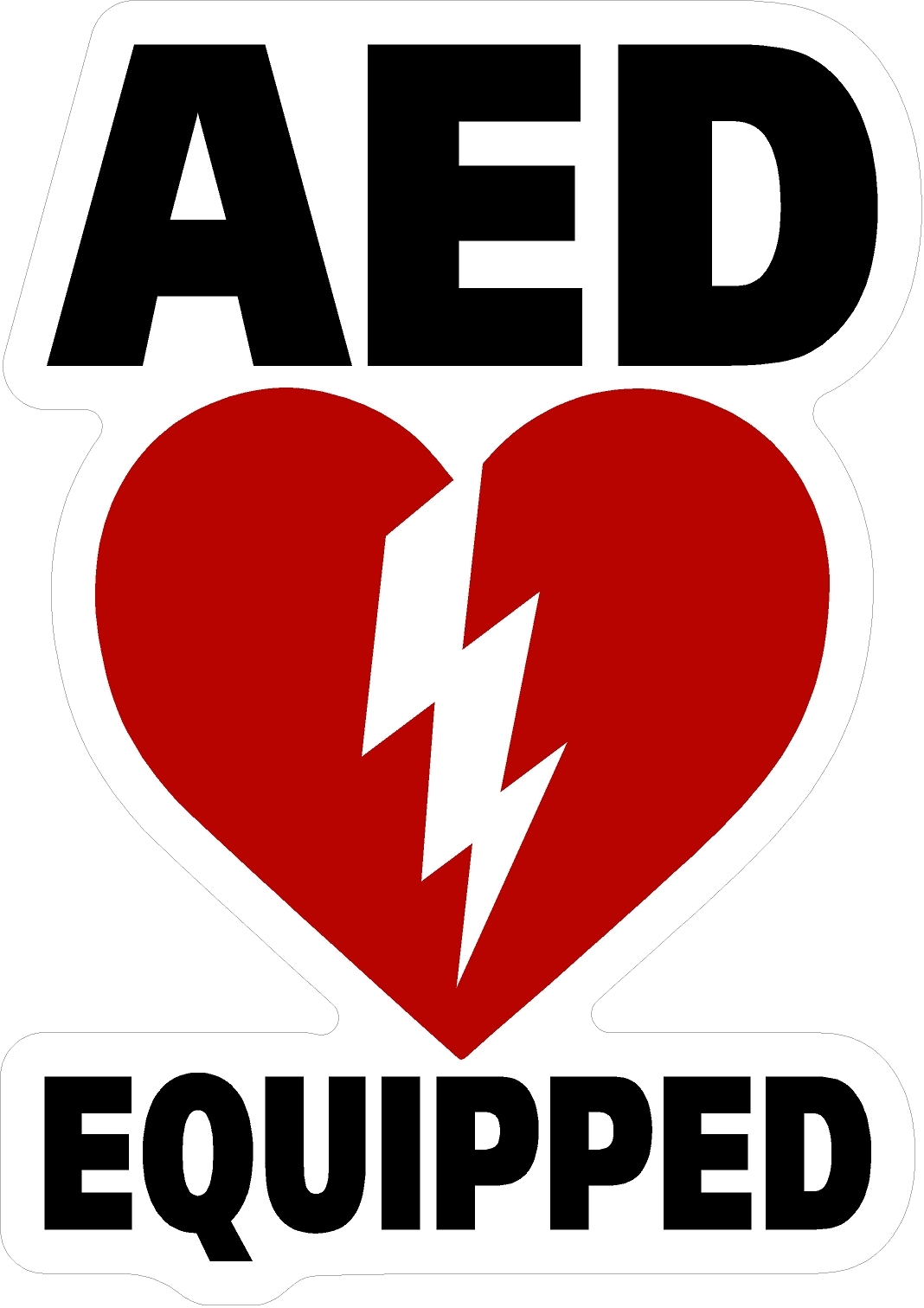 2 - 4" AED Equipped Decals Medical Emergency Vehicle Defibrillator 1909 ...