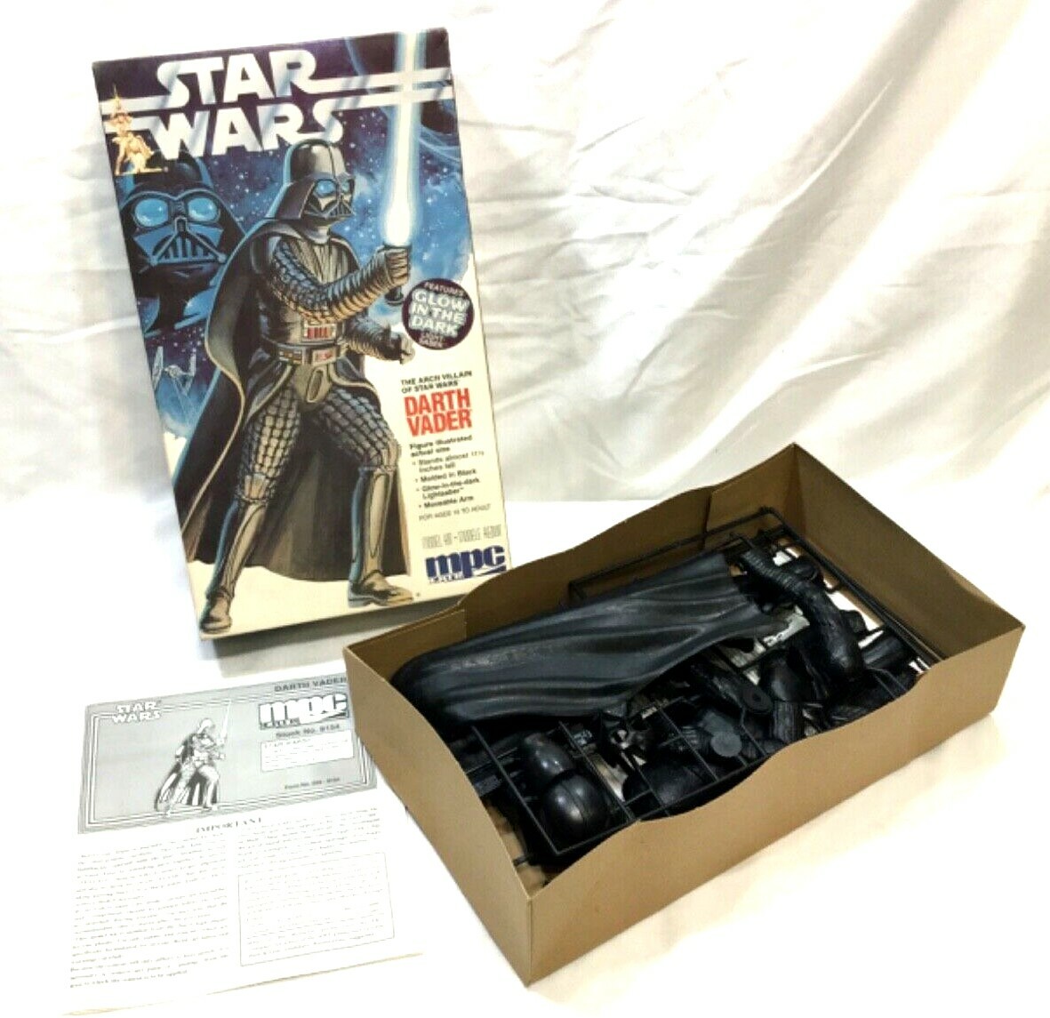 1992 Vintage MPC Ertl Star Wars Darth Vader Figure Model Kit Boxed ...