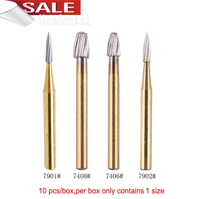 Dental Clinic Trimming & Finishing Gold Burs Carbide Burs FG 7901/7902 ...