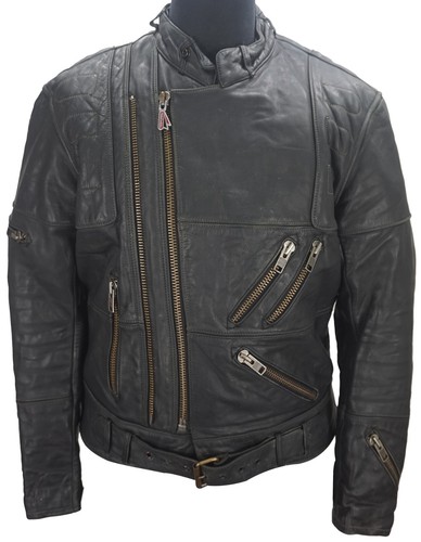 VINTAGE Hein Gericke 90s BRANDO MOTORBIKE JACKET SIZE Medium | eBay