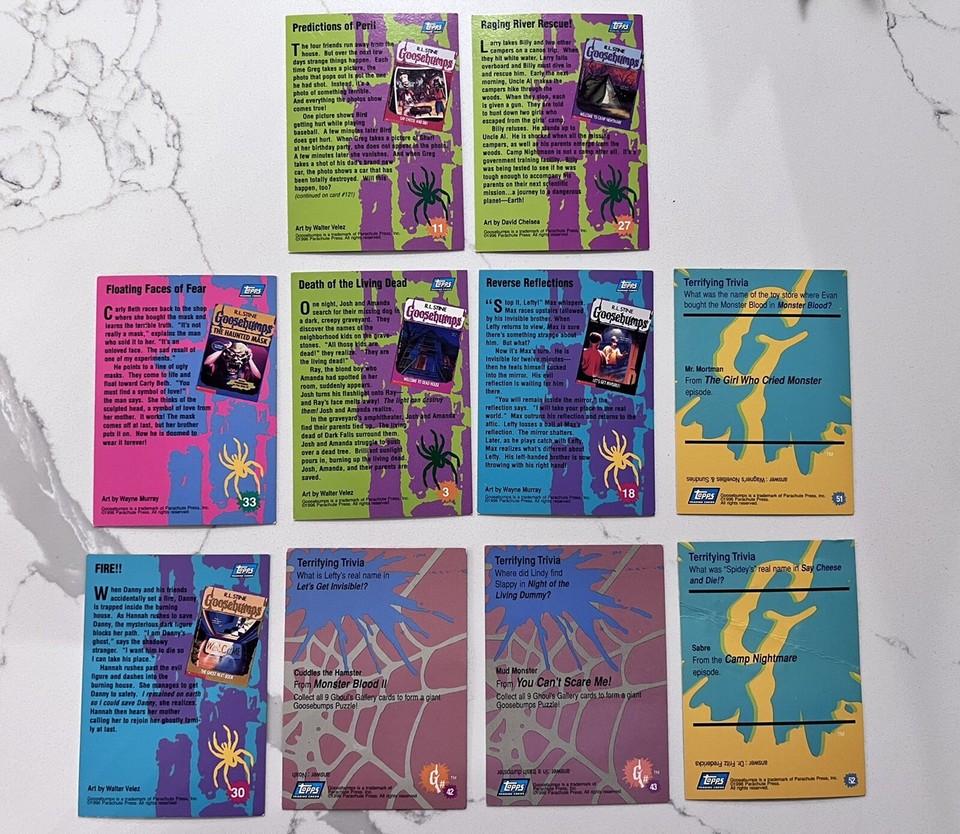 Vintage 1996 Topps Goosebumps Trading Card Lot | eBay