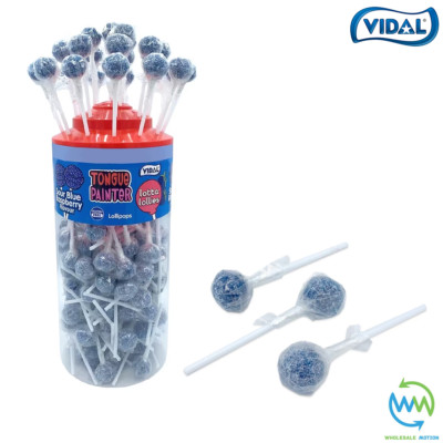 Vidal Lotta Lollies Blue Raspberry TONGUE PAINTER Lollies SWEETS Lolly ...