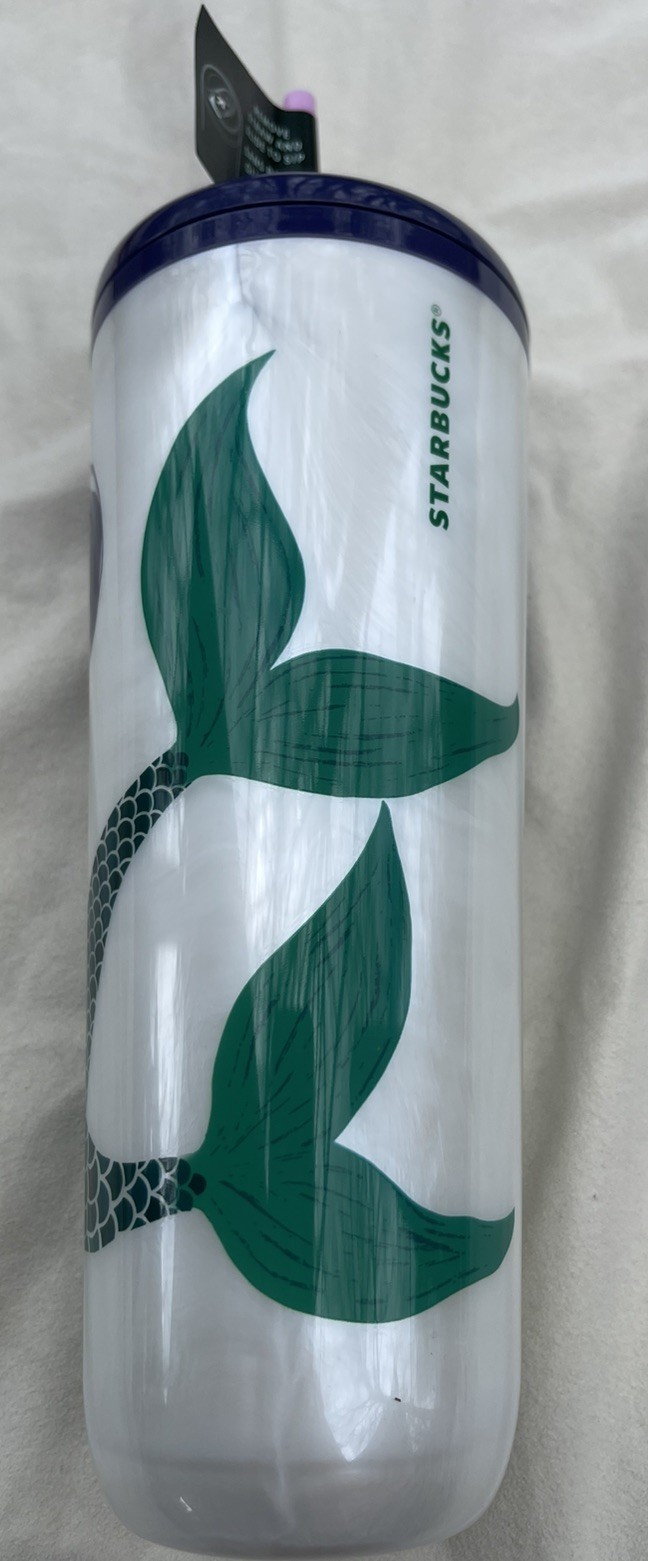 NEW Starbucks Tumbler Siren Slide Sip Straw Lid 24oz Hot
