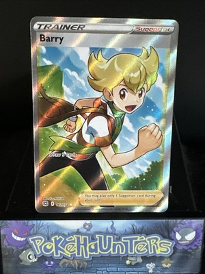 Pokemon Card Barry 167/172 Brilliant Stars Full Art Holo Rare Trainer ...