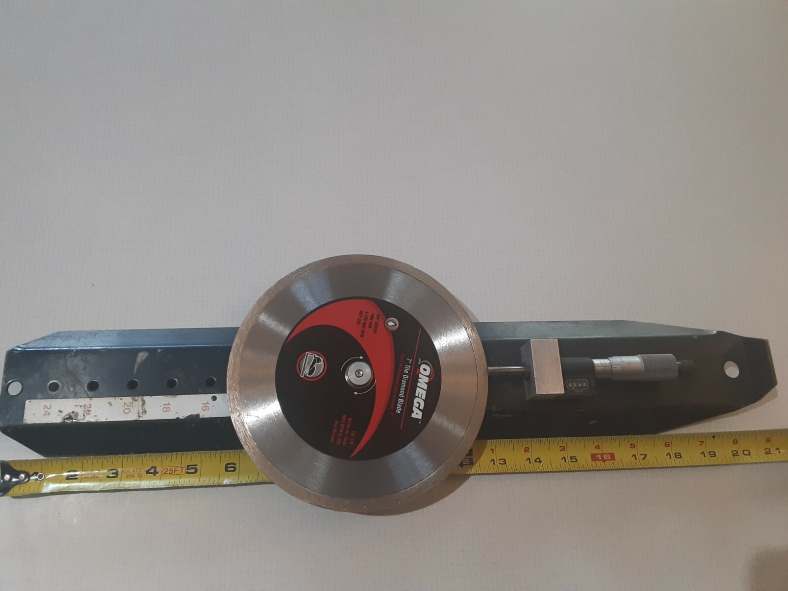 Digi-Matic Diamond Blade Gauge concrete saw measures wear of blades ...