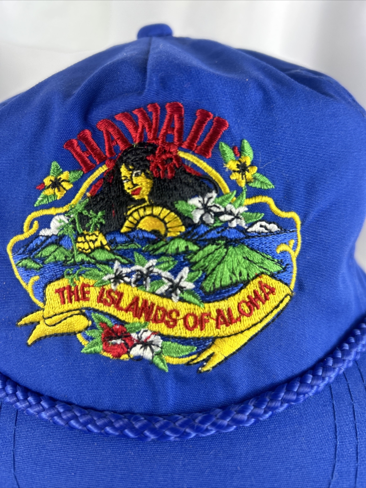 HAWAII THE ISLANDS OF ALOHA Ball Cap Blue Embroidered… - Gem
