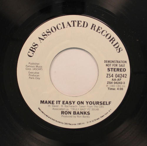 Ron Banks - Promo 45 - Make It Easy On Yourself / Make It Easy On ...