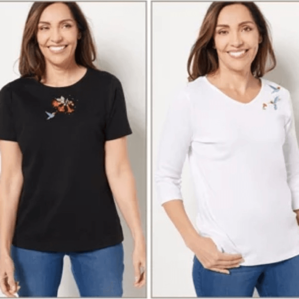 Quacker Factory Springtime Set of Two Tops Tops sz XXS NWOT # C393 | eBay