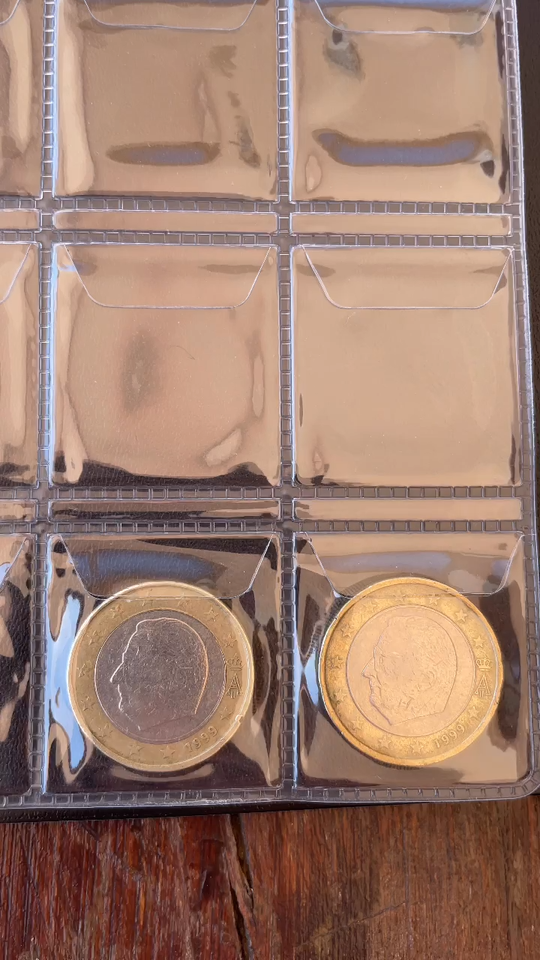 1 Euro coin with defect Belgium 1999. Stamp rotation defect.Error ...