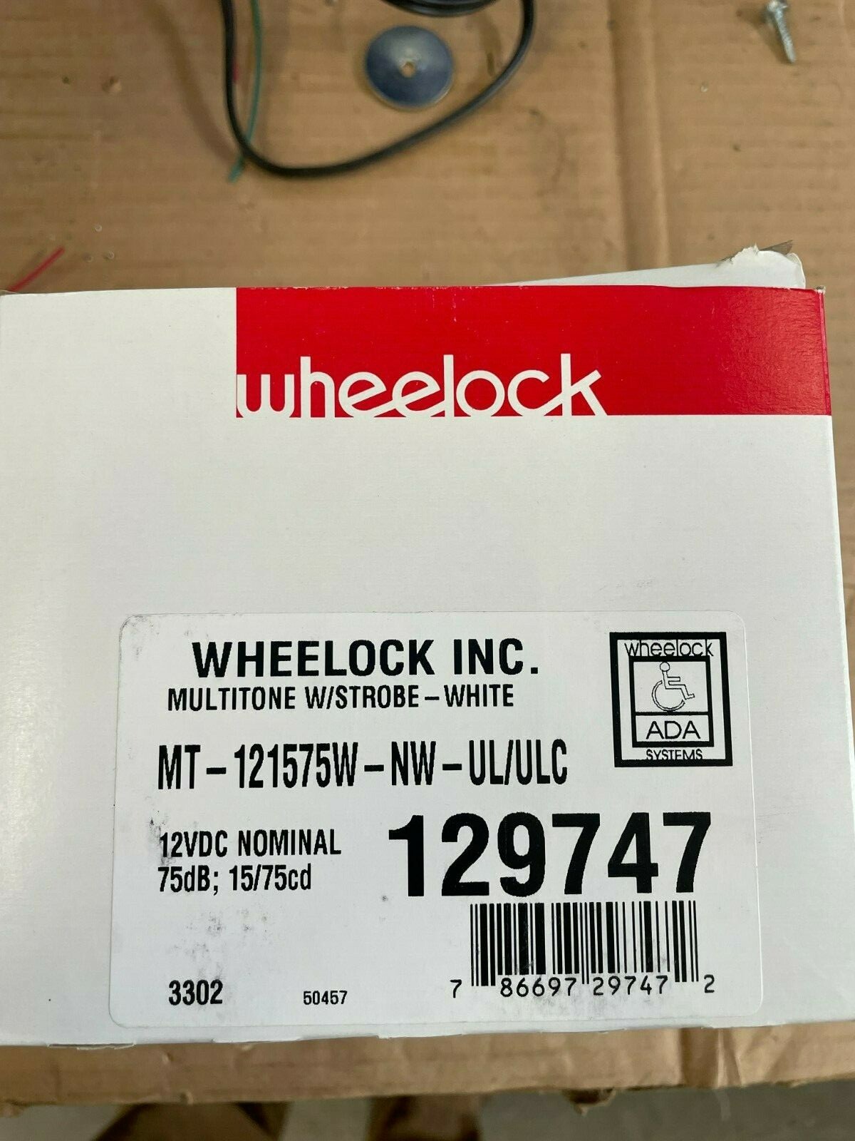 Wheelock Mt-121575w-nw Fire Alarm Horn Strobe 129747 for sale online | eBay