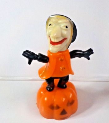 VINTAGE FUN WORLD HALLOWEEN PUSH PUPPET WITCH #9410 HONG KONG 60'S 3 1/ ...