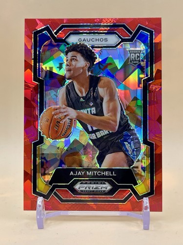 2024 Panini Prizm Draft Picks Ajay Mitchell Red Ice RC #37 Gauchos | eBay