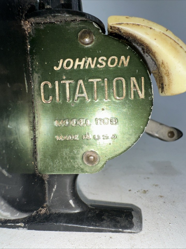 Vintage Johnson Citation Model 110B Reel Green Made in USA | eBay