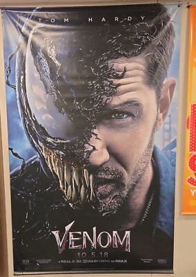 Venom Original Theatrical Vinyl Banner Poster 60x96" Tom Hardy Marvel ...