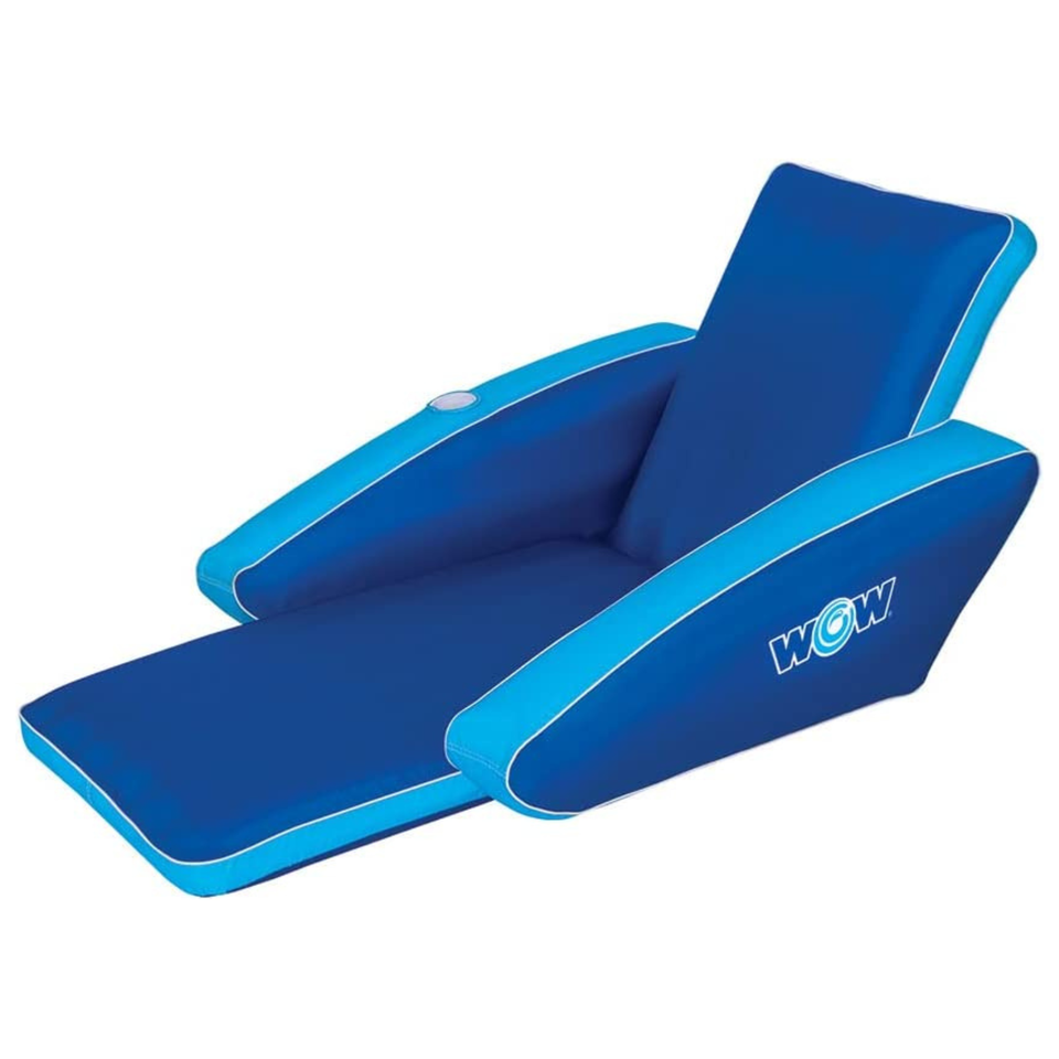 WOW Sports Modern Lounger Pool Float , 5 Ft Long with Cup Holder and ...