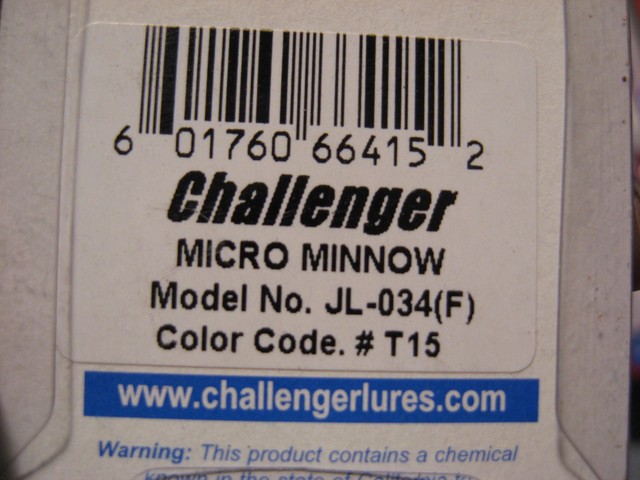 Challenger 2 3/8" Micro Minnow 3/32 Oz Fishing Lure 3d Eyes Grass Perch ...