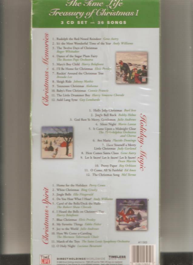 TIME LIFE CHRISTMAS PLATINUM COLLECTION 3CD BOX SET 36 SONGS *NEW ...