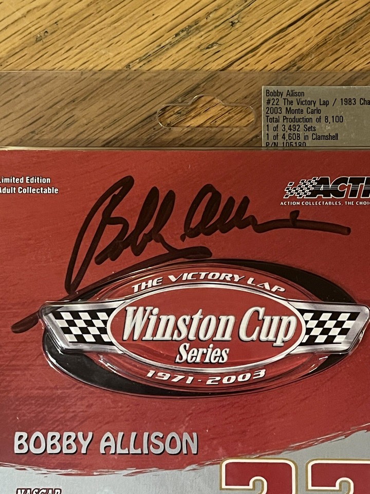 Autographed #22 Bobby Allison The Victory Lap 1983 Champion 2003 1/64 ...