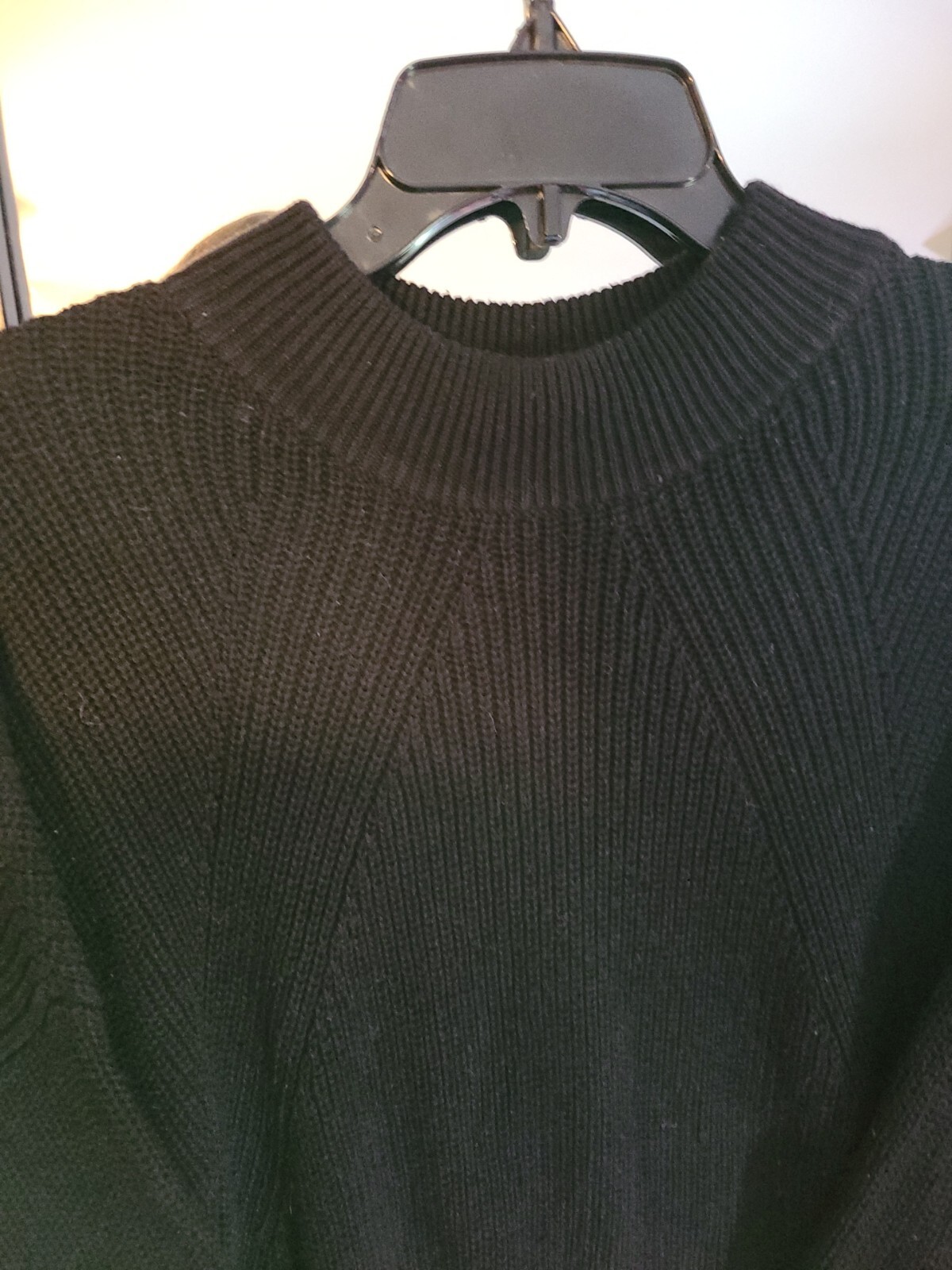 Black Shaker Stitch Sweater Long Black Xl Divided | eBay