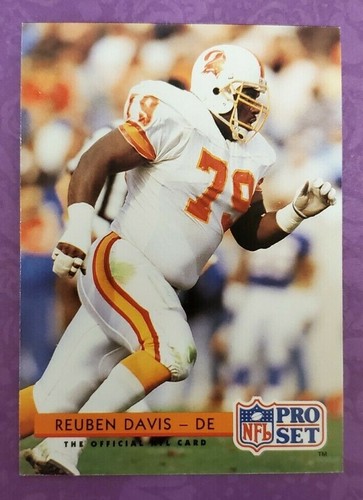 1992 Pro Set #336 Reuben Davis Tampa Bay Buccaneers Football Card - PC ...