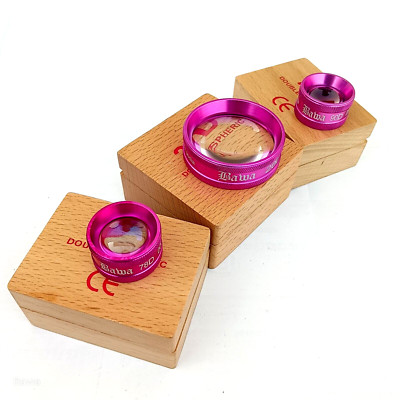 Ophthalmic Pink Color Fundus Lens Combo Of 20D 90D & 78D With Wooden ...