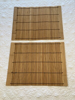 Bamboo Place Mats Set of 2 14x18 Roll Up | eBay