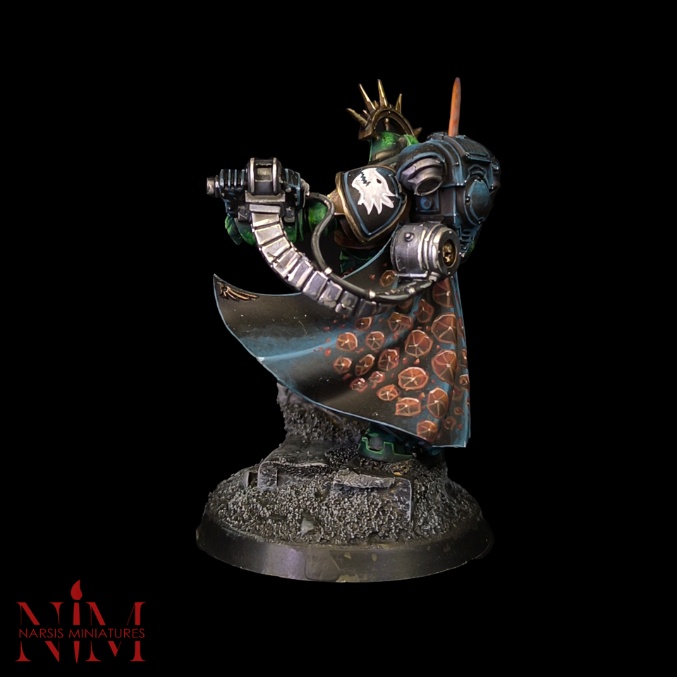 Warhammer 40k painted Salamanders captain in gravis armour | eBay