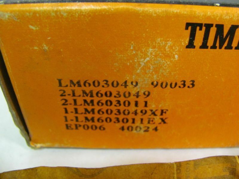 Timken LM603049 90033 Tapered Roller Bearing Set, New | eBay