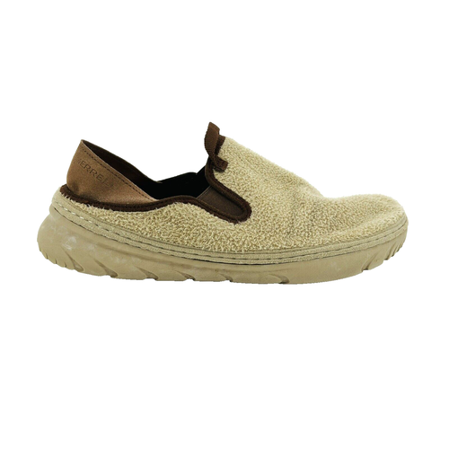 Womens 10 Merrell Fuzzy Tan Brown Hut Moc Cozy Indoor Outdoor Slippers ...