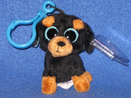 TY BEANIE BOOS - TUFFY the ROTTWEILER DOG KEY CLIP - MINT with MINT ...