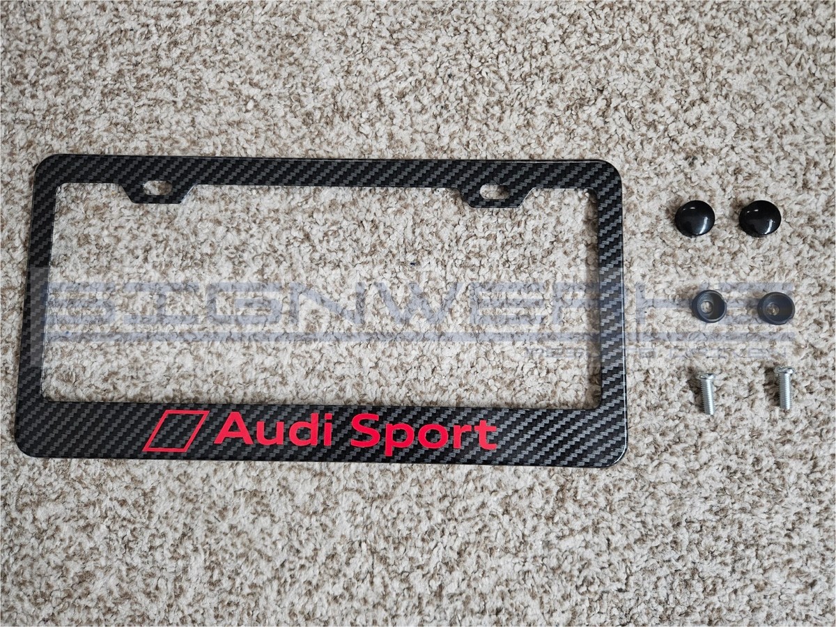 Audi Carbon Fiber Car & Truck License License Plate Frames Genuine Audi ...