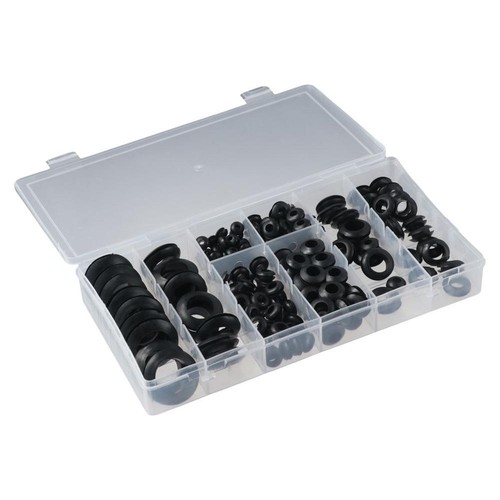 200 Pcs Waterproof Hole Rubber Grommet 8 Sizes Gasket Ring Wire ...