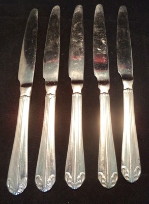 Lot of 5 Vintage Alco Stainless Flatware Knives Bow Loop | eBay