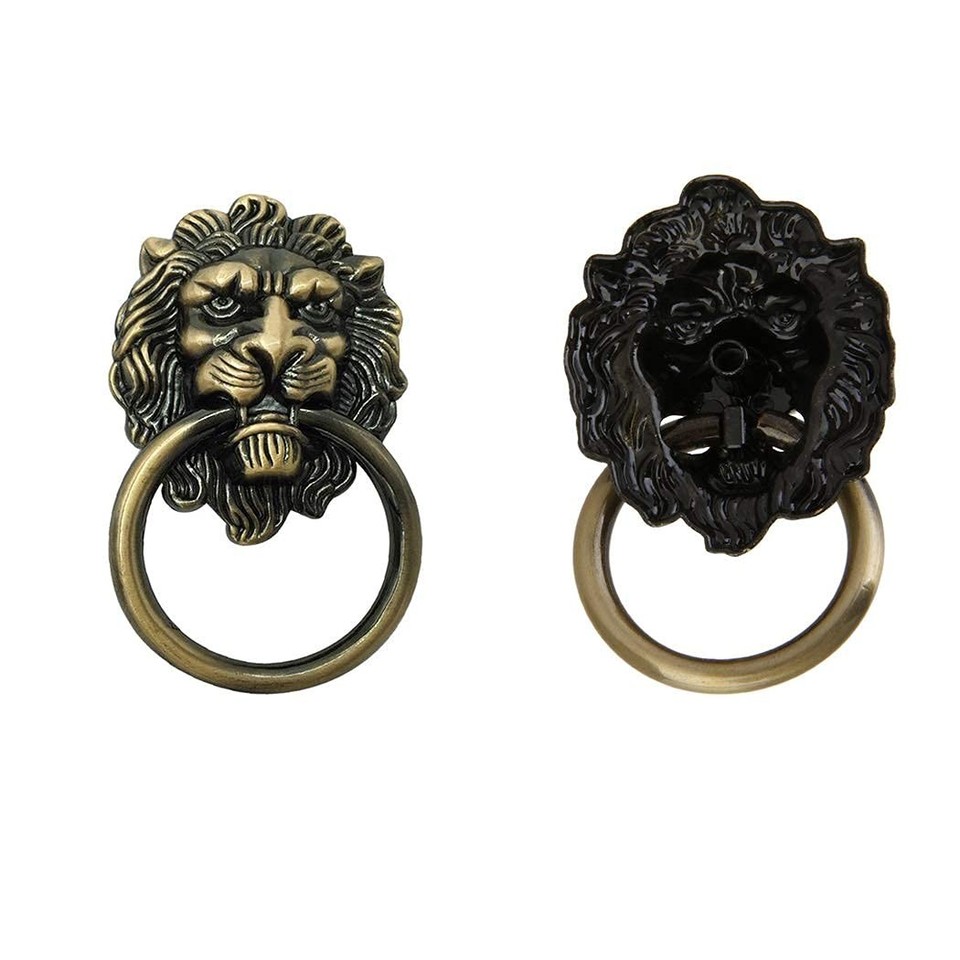 6 Pack Lion Head Knob Pull Handle for Dresser Drawer Cabinet Small ...