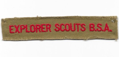 Explorer Scouts B.S.A. Uniform Program Strip Heavyweight Boy Scout of ...