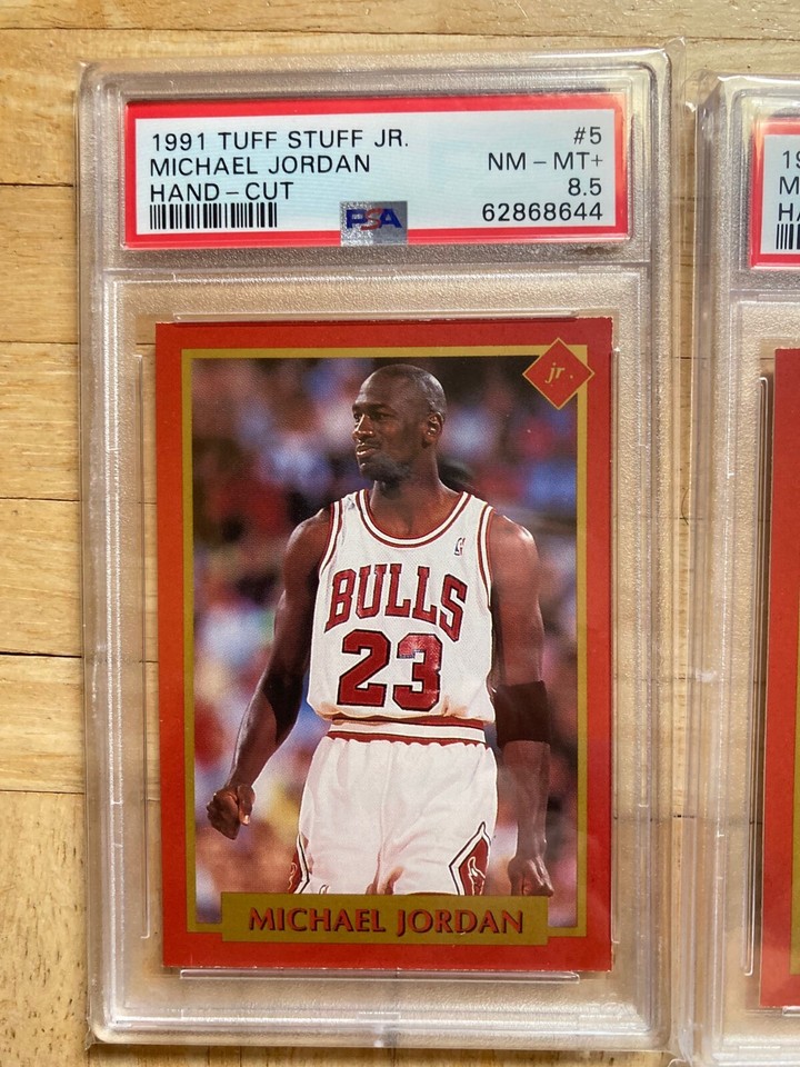MICHAEL JORDAN 1991 Tuff Stuff Jr 8 Card PSA Lot Ranges from PSA 3 to ...