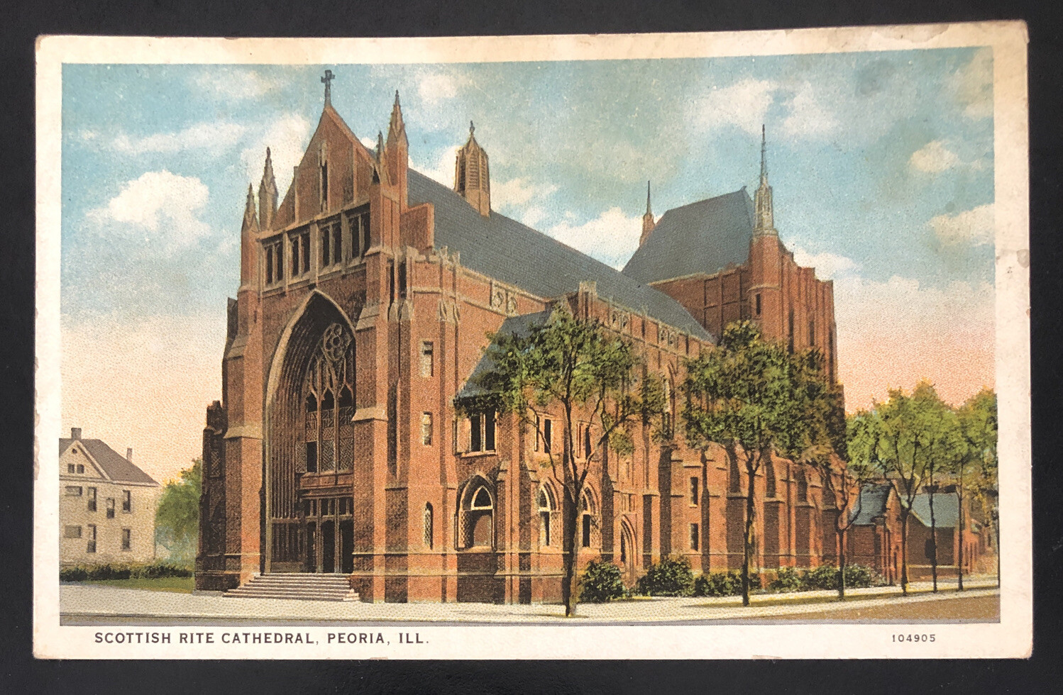 Scottish Rite Cathedral Peoria Illinois White Border Unposted Postcard ...